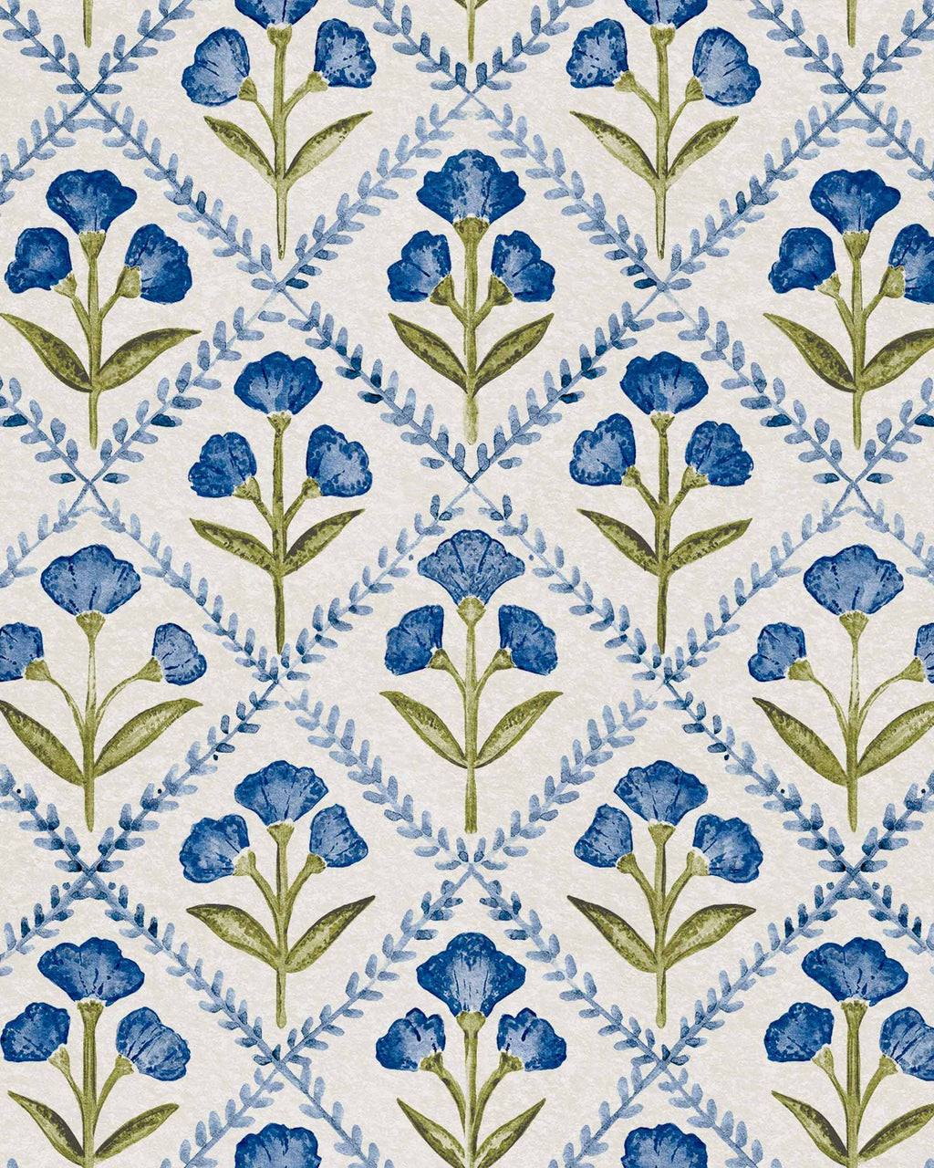 Poppy Blue by Coordonné | Designer Wallpaper | NewWall – NewWall Inc.