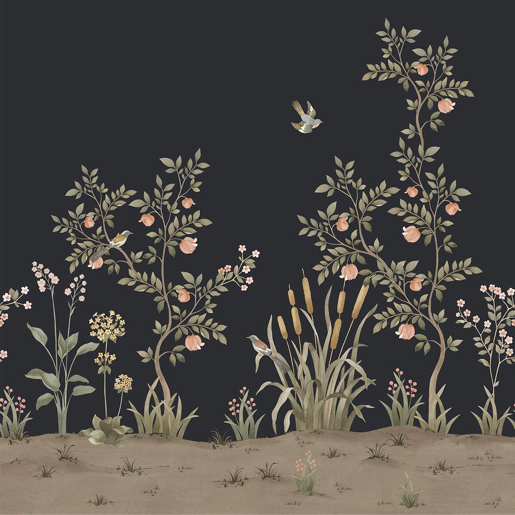 Chinella Black by Tres Tintas | Designer Wallpaper Mural | NewWall ...
