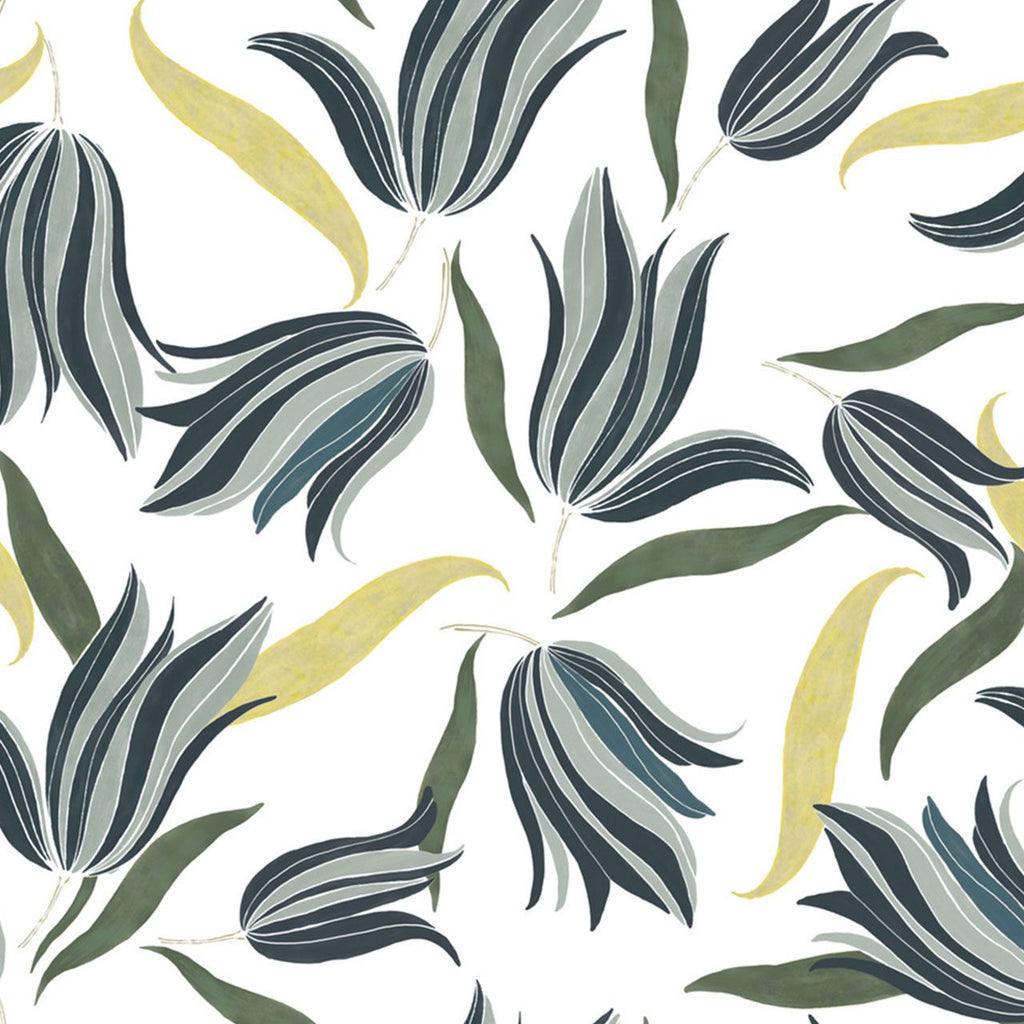 Secret Garden Blue Velvet by Abnormals Anonymous | Designer Wallpaper ...